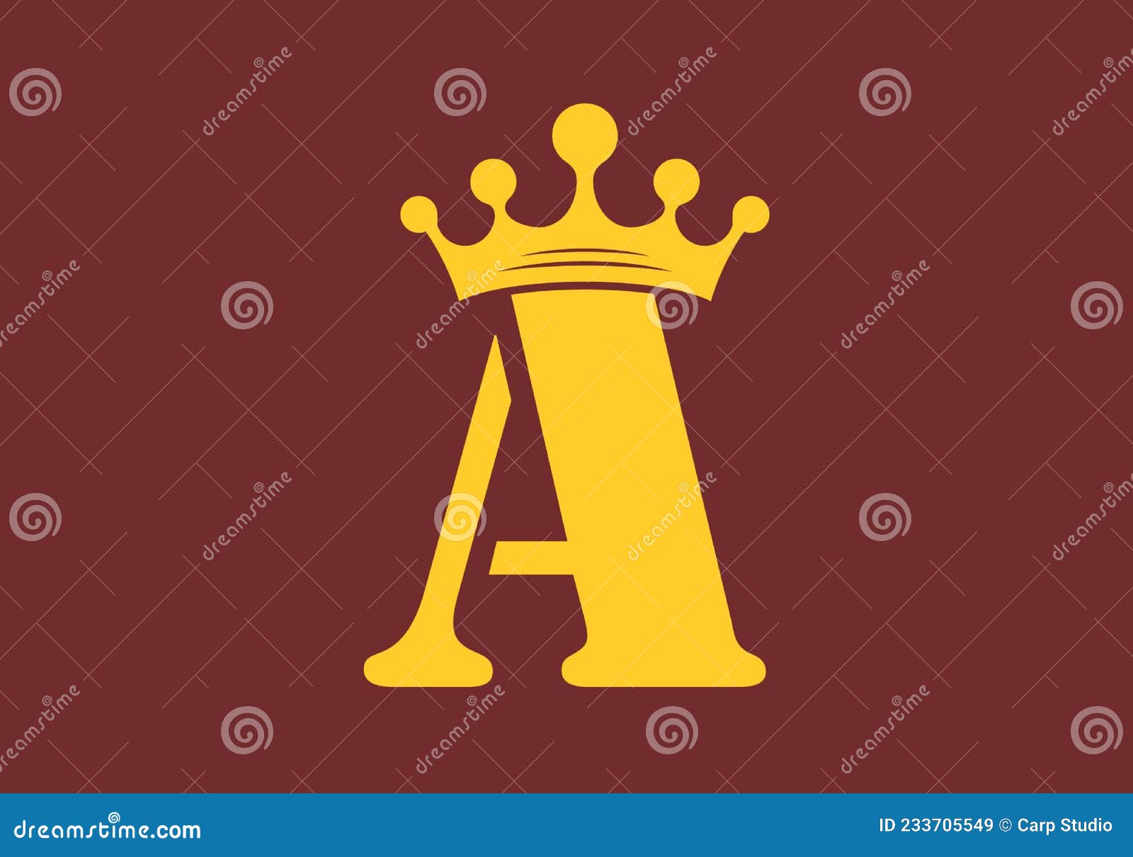 Letter a with crown shape stock vector. Illustration of creative ...