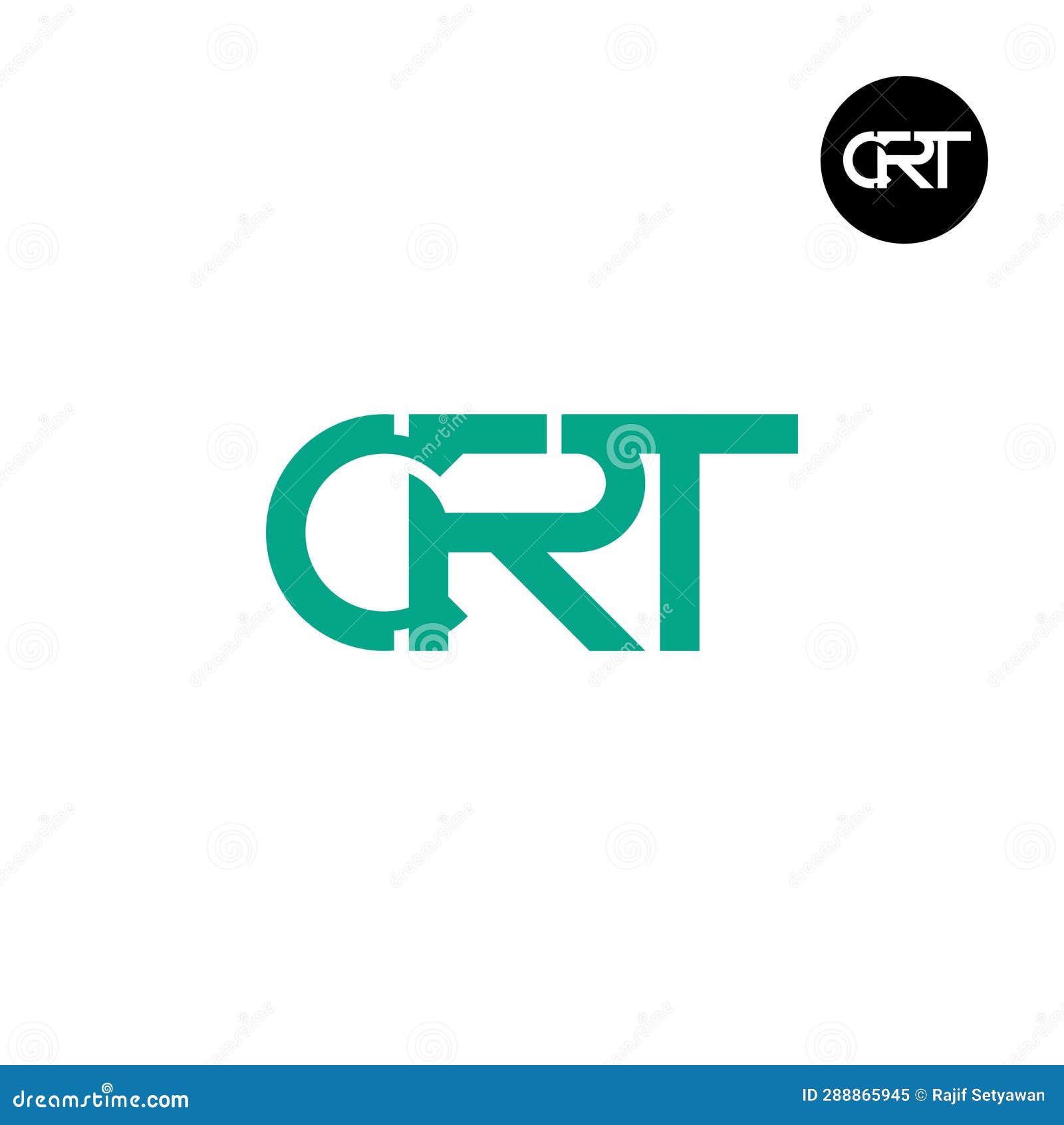 Letter CRT Monogram Logo Design Cartoon Vector | CartoonDealer.com ...
