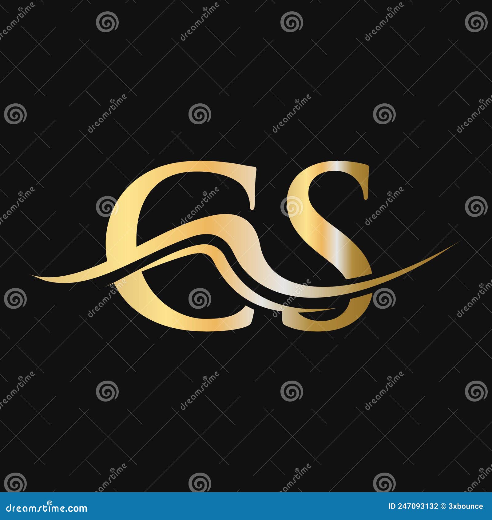 Letter CS Logo Design. Initial CS Logotype Template for Business and ...
