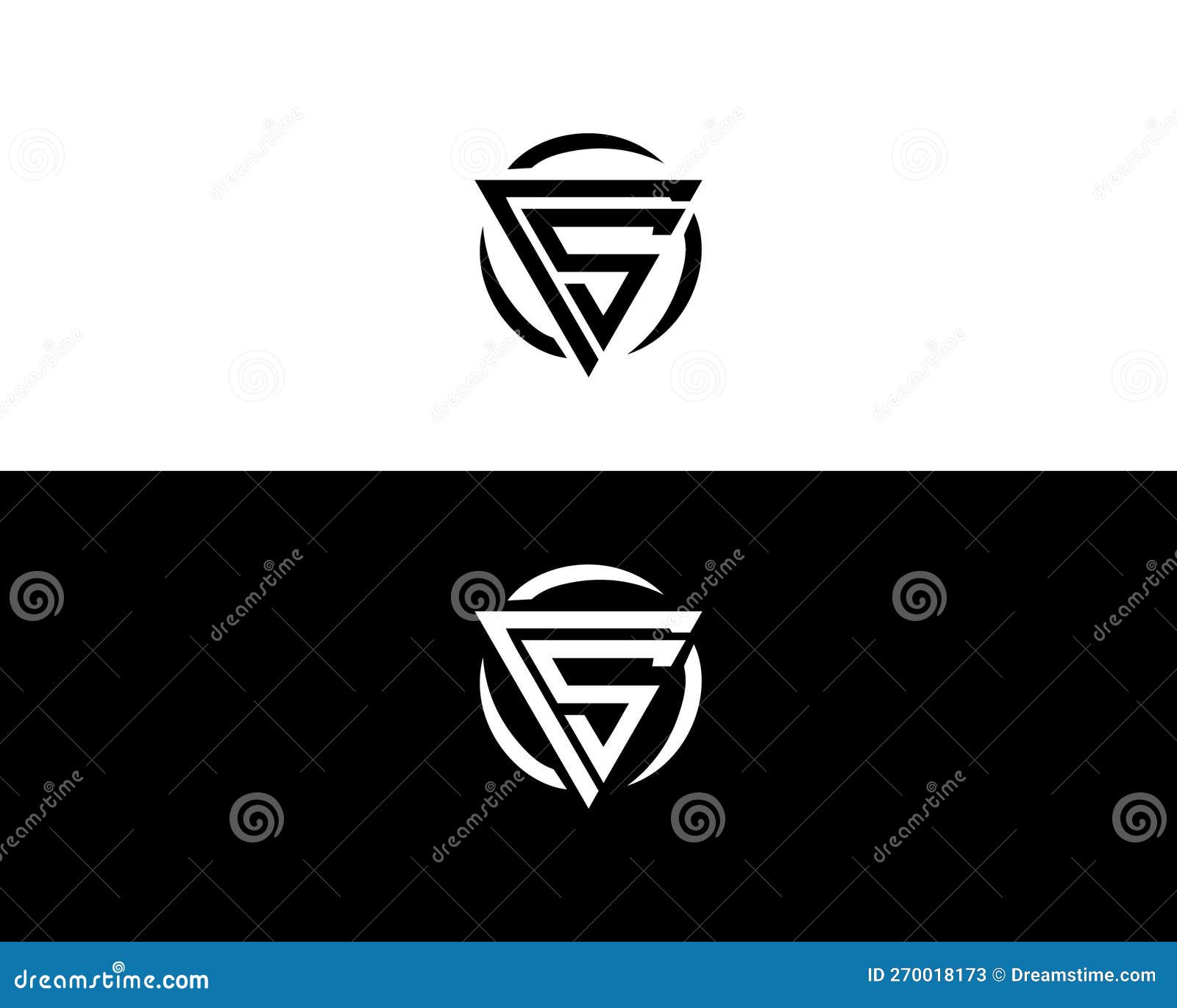 Letter CS Logo and Icon stock vector. Illustration of initials - 270018173