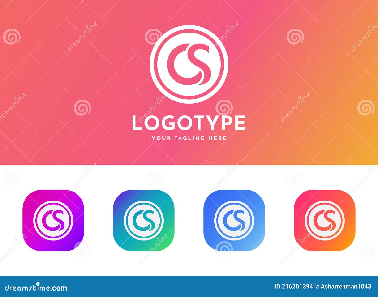 Letter Cs, Os Modern App Logo or, Icon Stock Vector - Illustration of ...