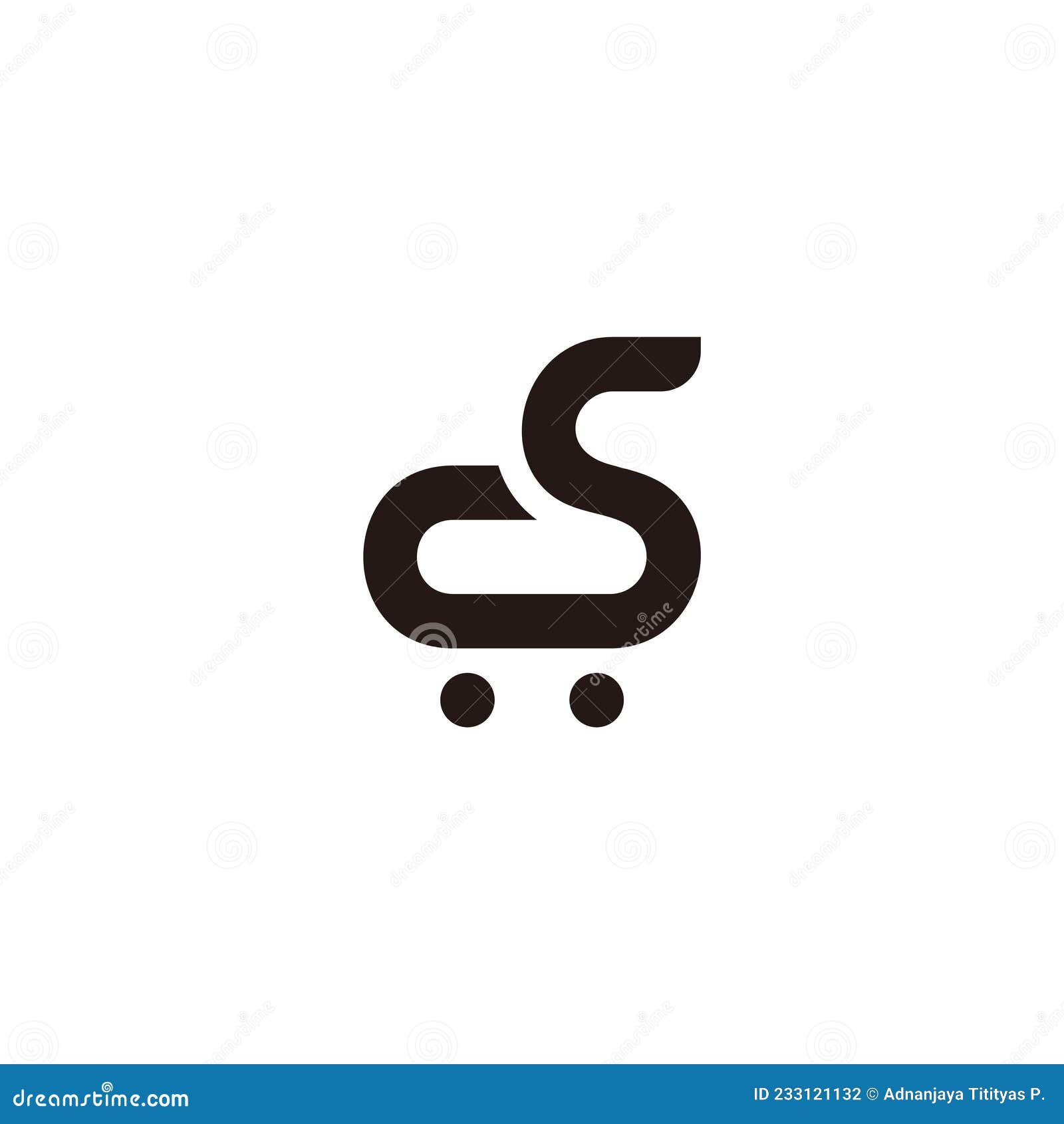 Letter Cs Shopping Cart Symbol Logo Vector Stock Vector - Illustration ...