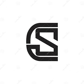 Letter Cs Symbol Geometric Line Logo Vector Stock Vector - Illustration ...