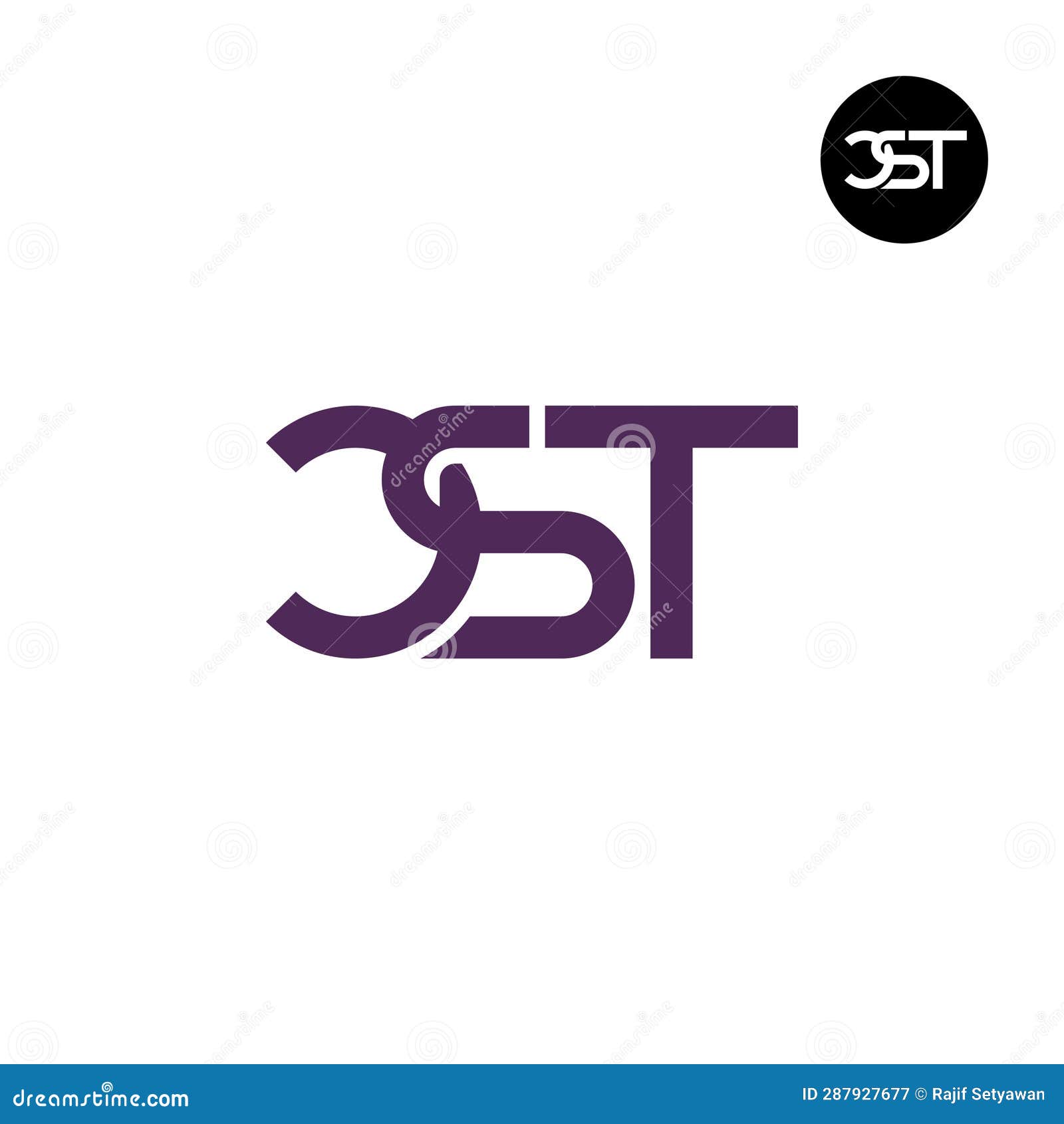 Letter CST Monogram Logo Design Stock Vector - Illustration of minimal ...