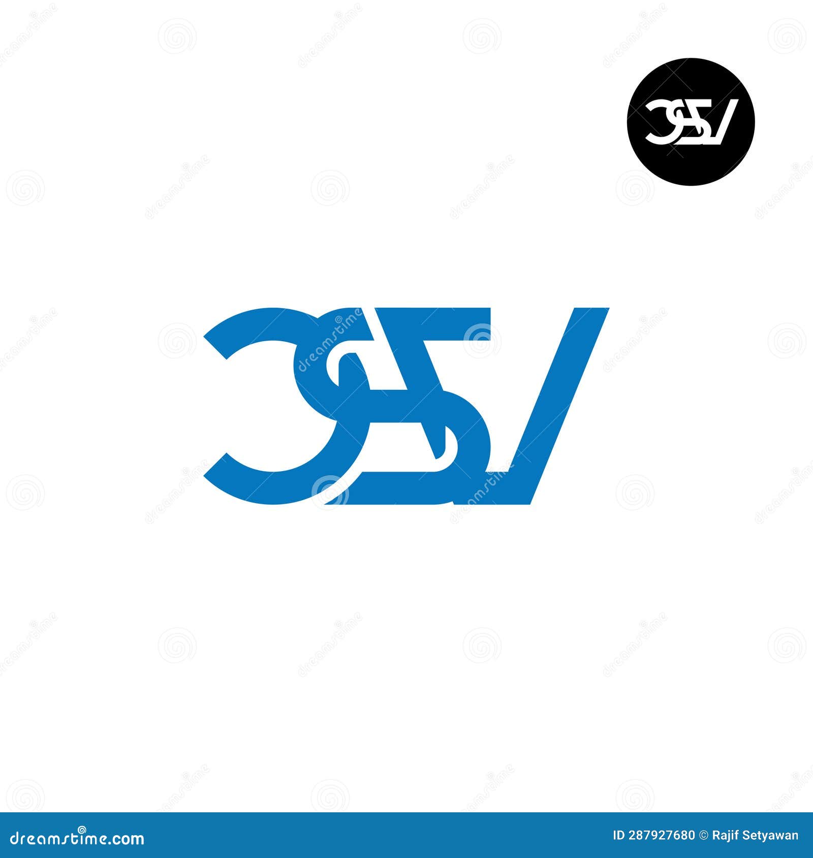 Letter CSV Monogram Logo Design Stock Illustration - Illustration of ...