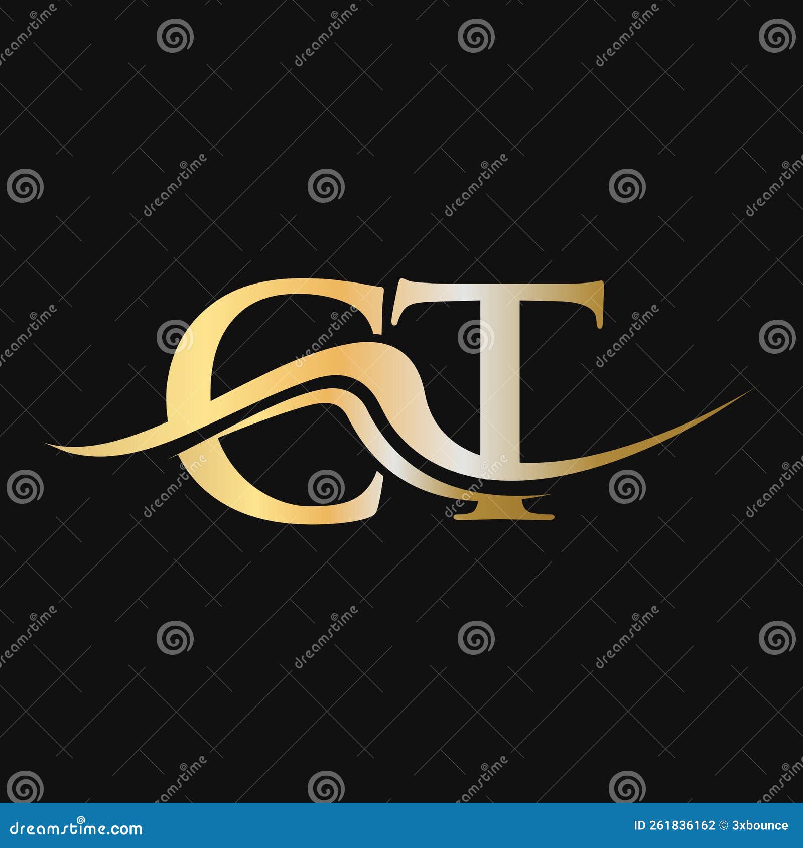 Letter CT Logo Design. Initial CT Logotype Template for Business and ...