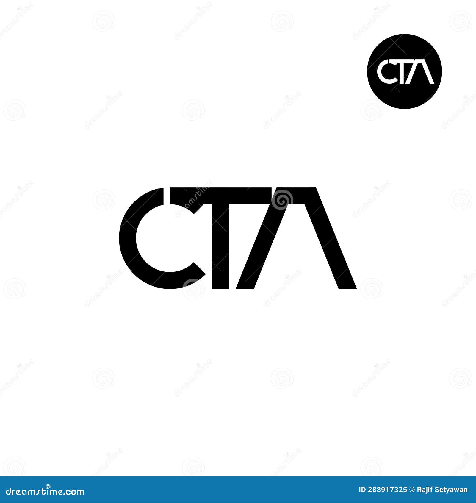Letter CTA Monogram Logo Design Stock Vector - Illustration of ...