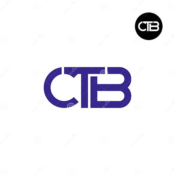Letter CTB Monogram Logo Design Stock Vector - Illustration of ...