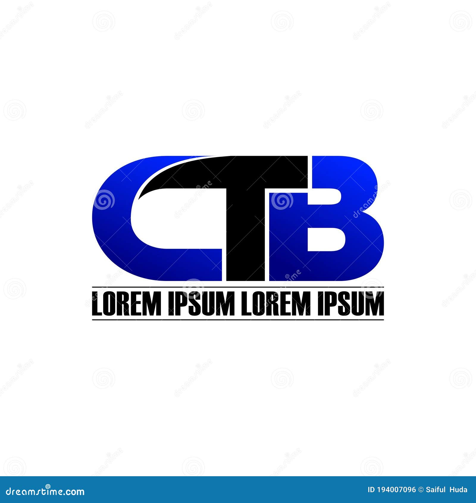 Letter CTB Simple Monogram Logo Icon Design. Stock Vector ...