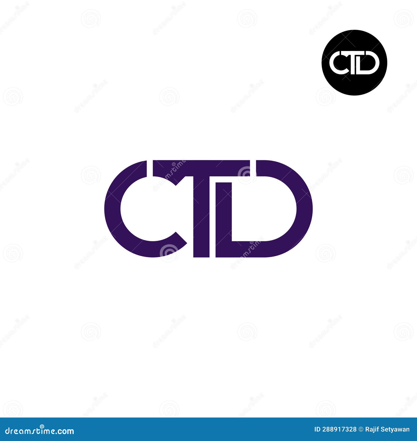 Letter CTD Monogram Logo Design Stock Illustration - Illustration of ...