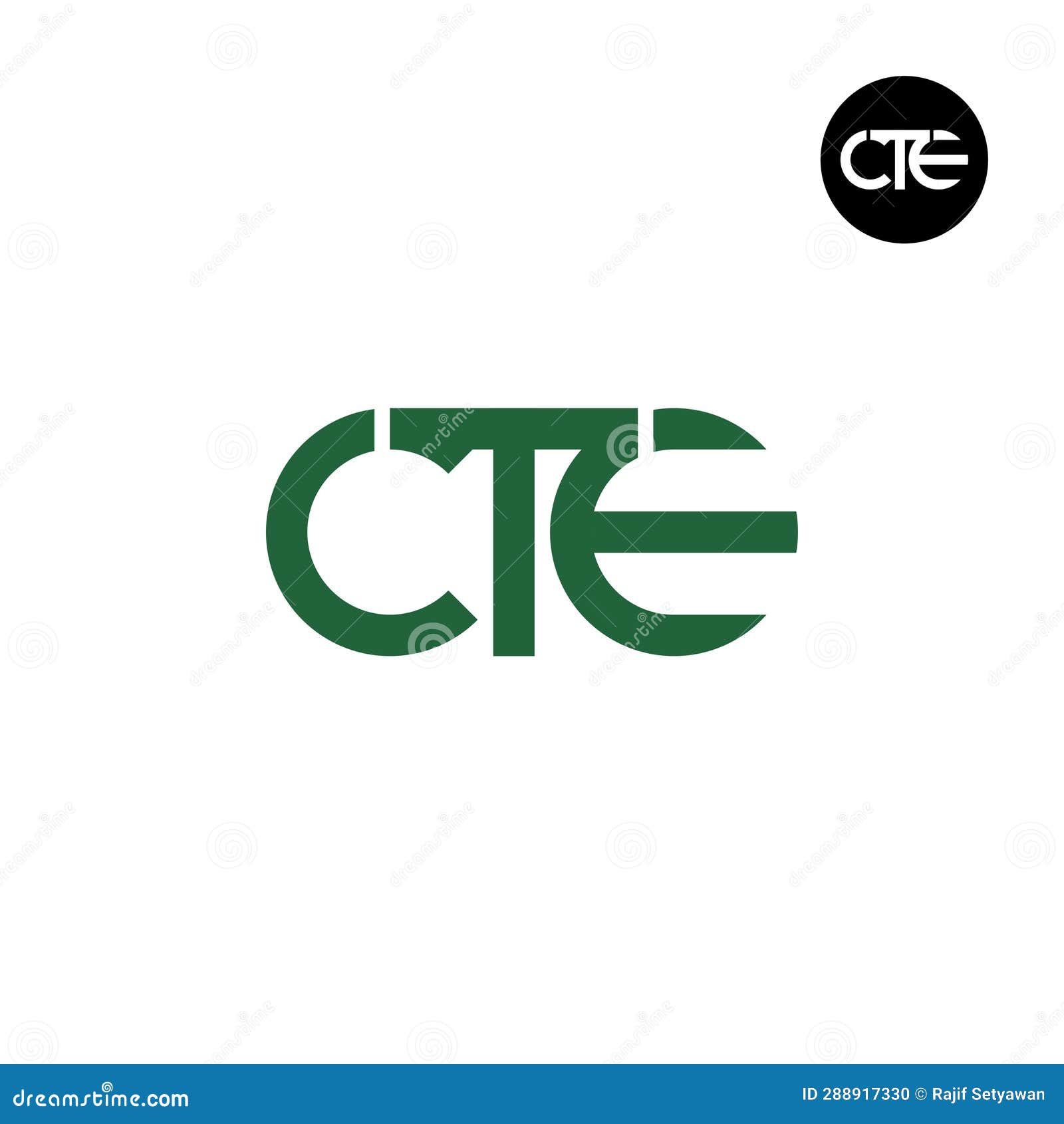 Letter CTE Monogram Logo Design Stock Illustration - Illustration of ...