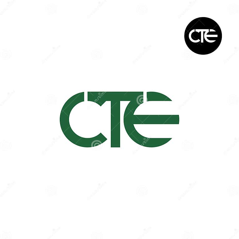 Letter CTE Monogram Logo Design Stock Illustration - Illustration of ...