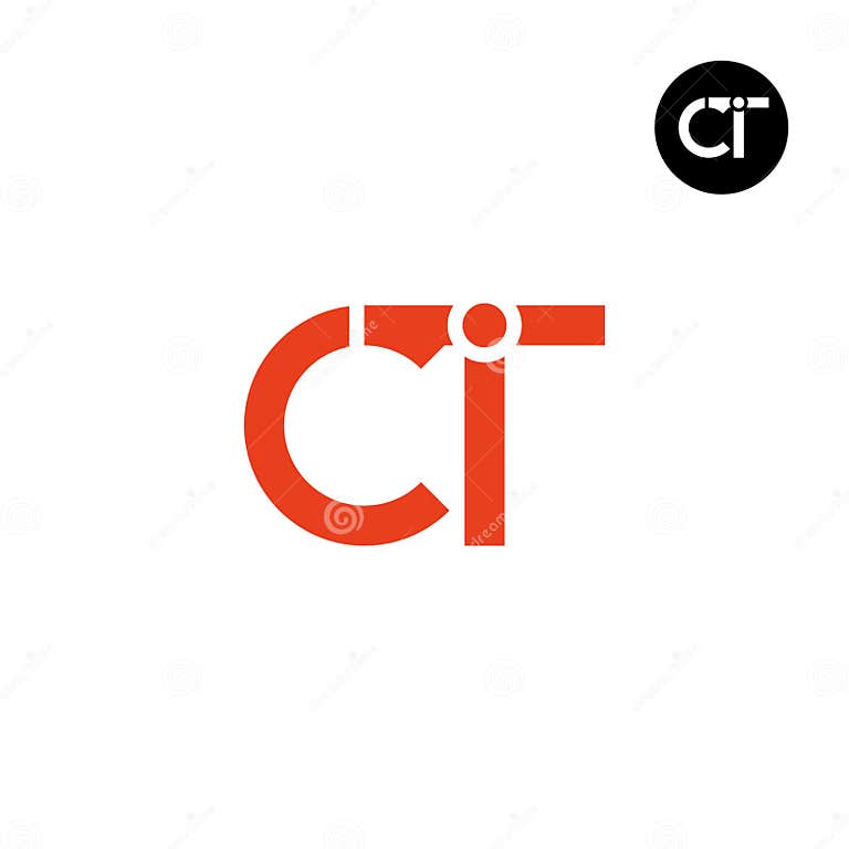 Letter CTI Monogram Logo Design Stock Vector - Illustration of brand ...