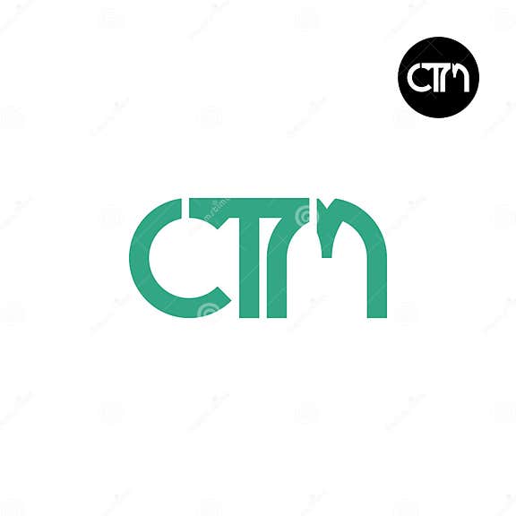Letter CTM Monogram Logo Design Stock Vector - Illustration of ...