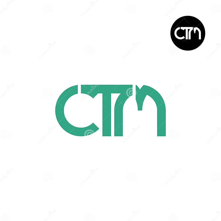 Letter CTM Monogram Logo Design Stock Vector - Illustration of ...