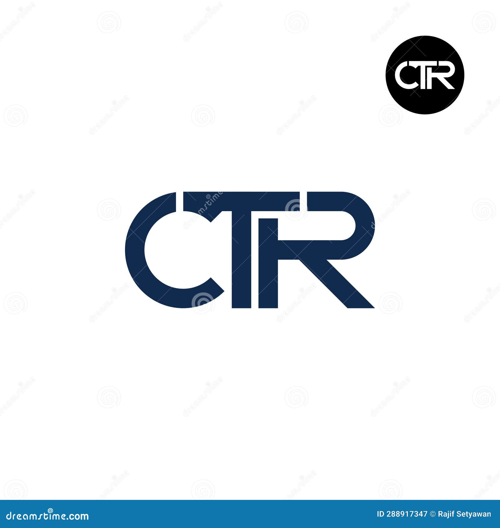 Letter CTR Monogram Logo Design Stock Illustration - Illustration of ...