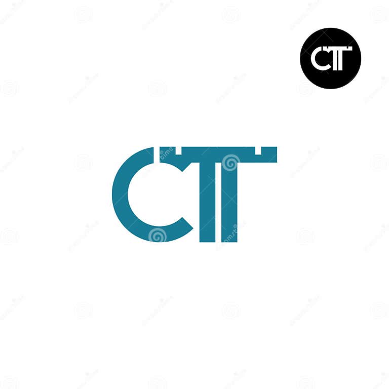 Letter CTT Monogram Logo Design Stock Vector - Illustration of ...