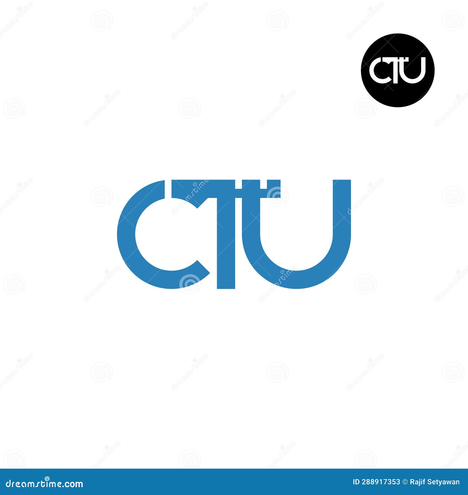 Letter CTU Monogram Logo Design Stock Vector - Illustration of ...