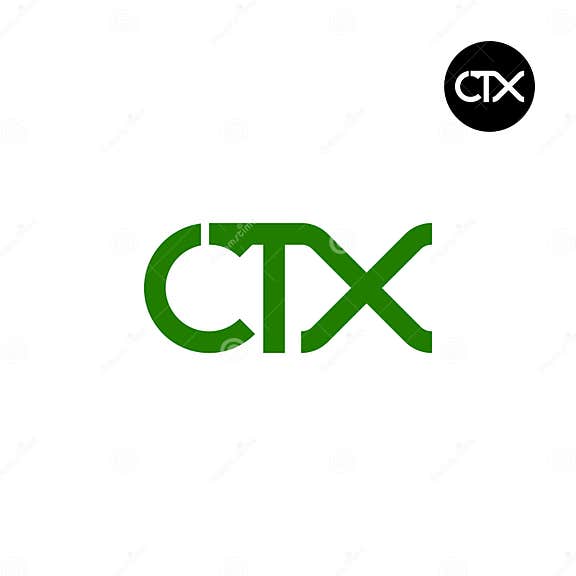 Letter CTX Monogram Logo Design Stock Vector - Illustration of names ...