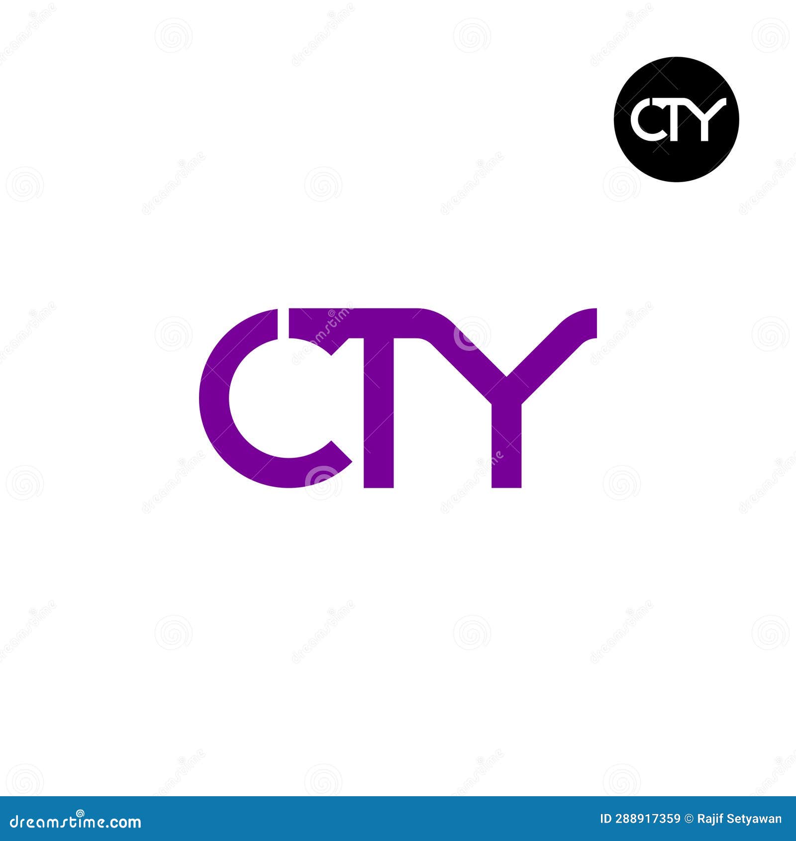 Letter CTY Monogram Logo Design Stock Vector - Illustration of ...