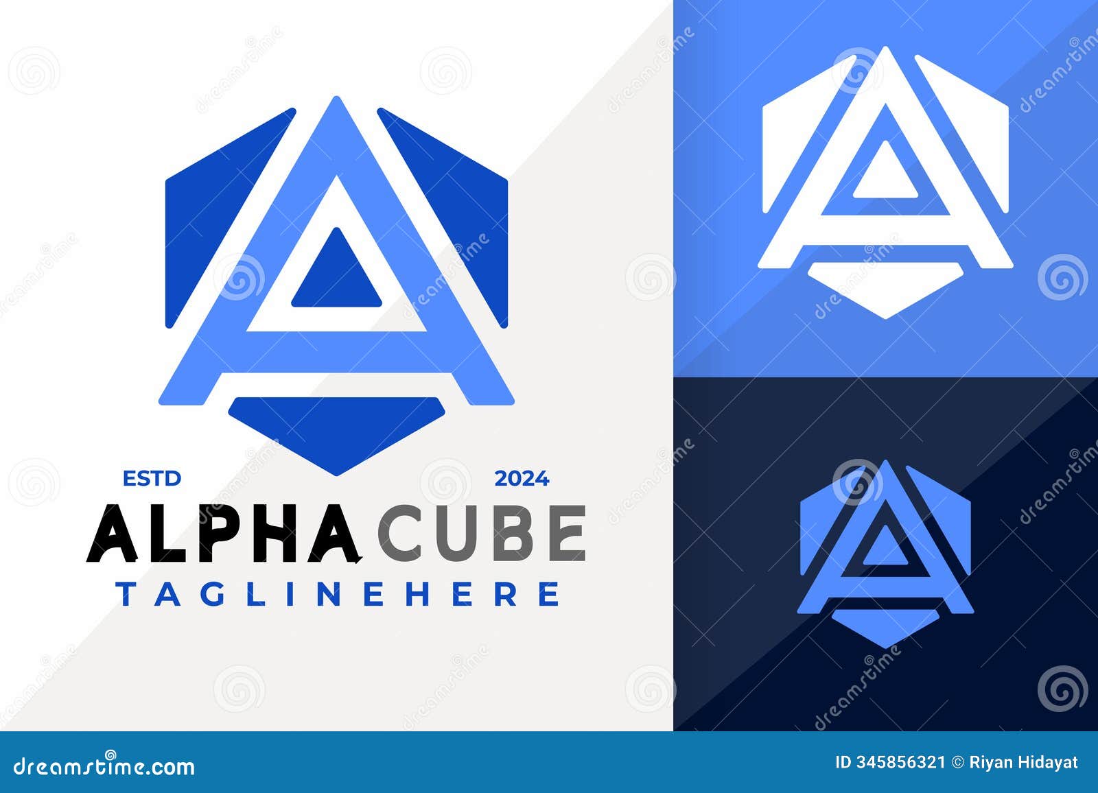 Letter a Cube Logo Icon Vector Design Stock Illustration - Illustration ...