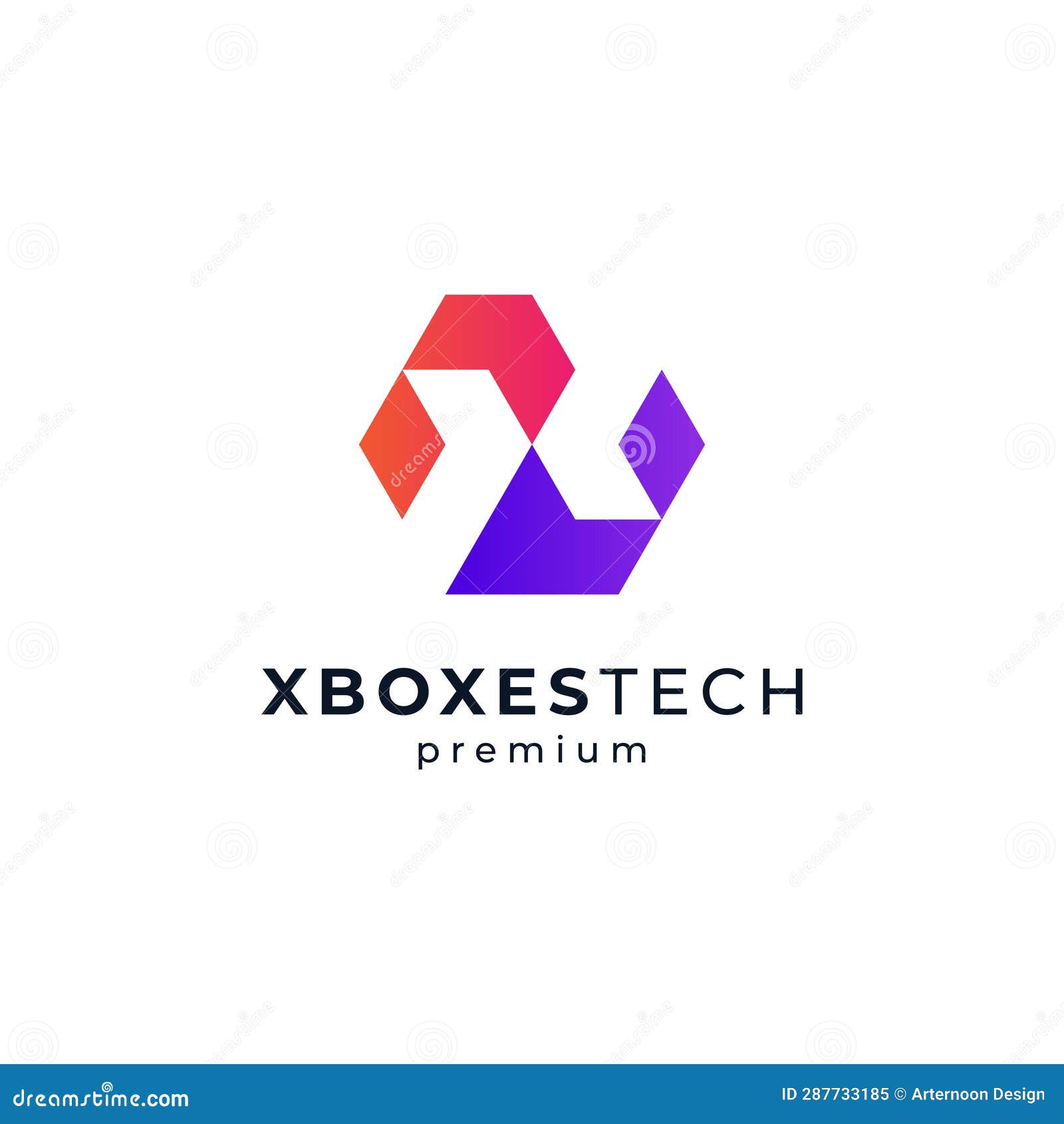 Letter X and Cube for the Technology and Science Logo Stock Vector ...