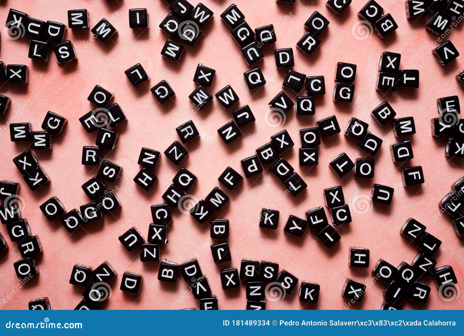 Letter cubes view stock photo. Image of education, elementary - 181489334