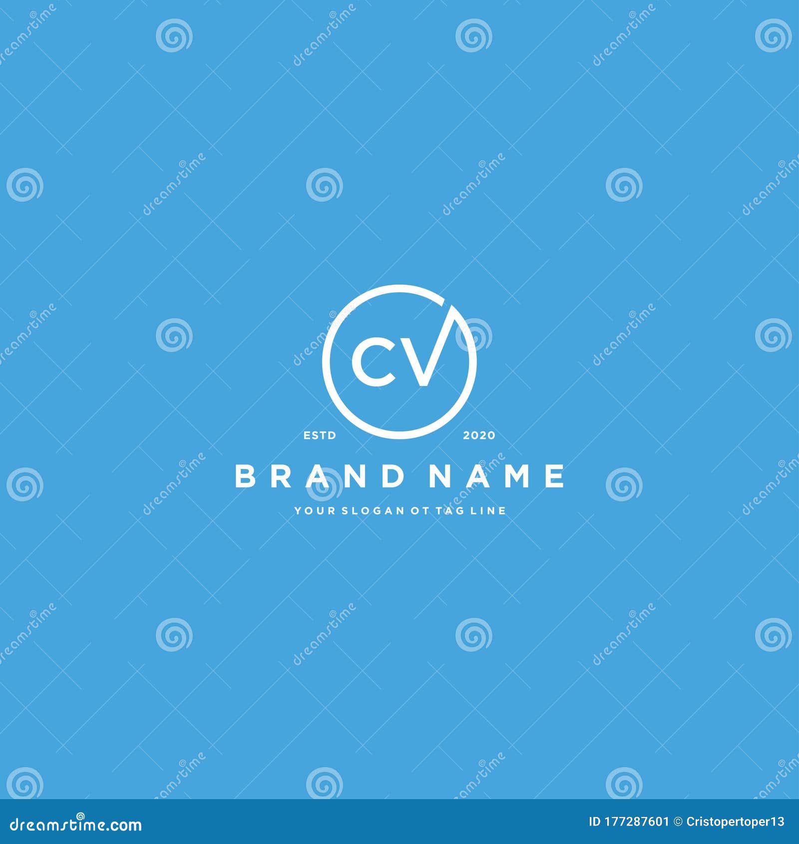 Letter CV Logo Design Vector Stock Vector - Illustration of consulting ...