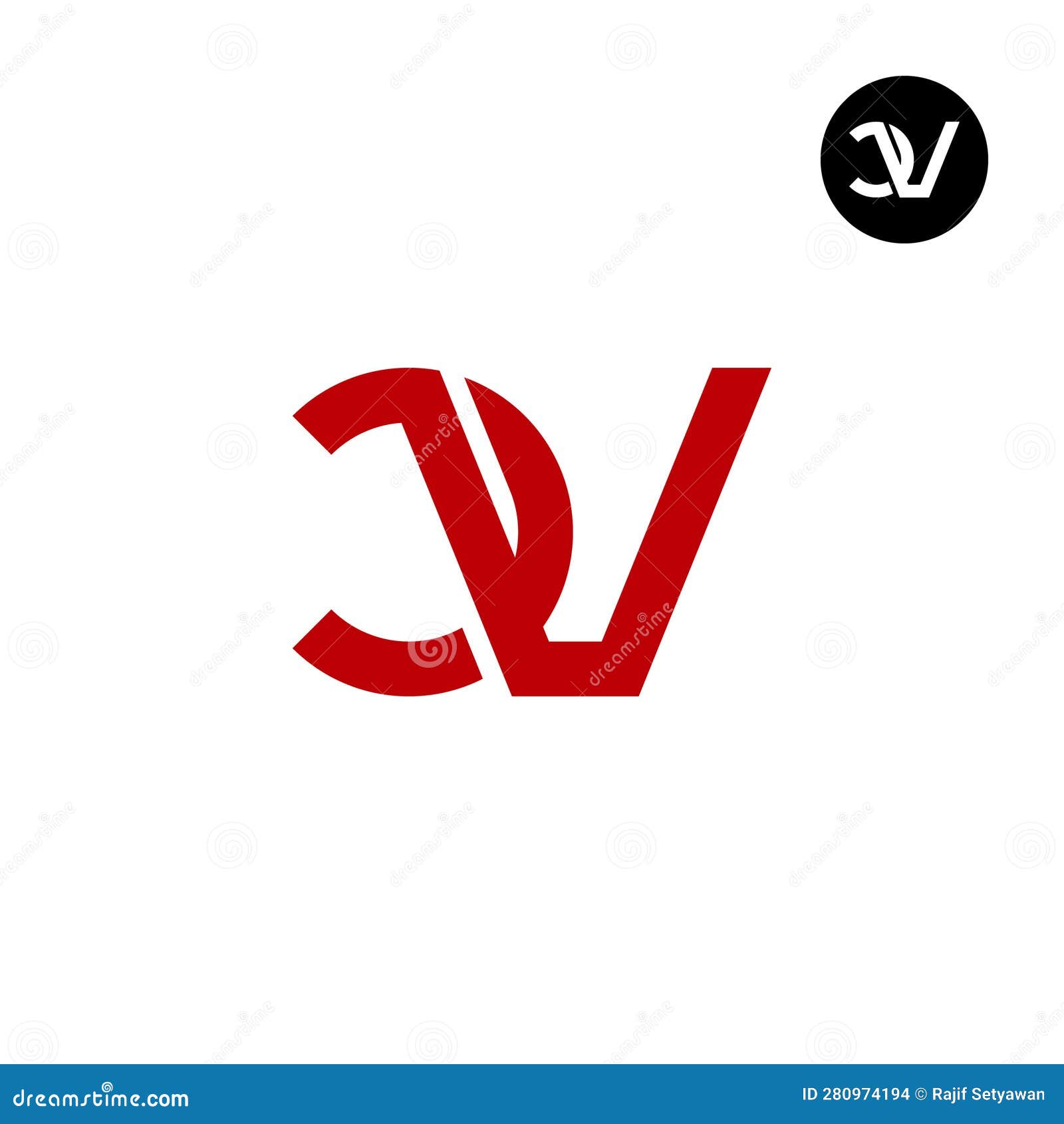 Letter CV Monogram Logo Design Stock Vector - Illustration of company ...
