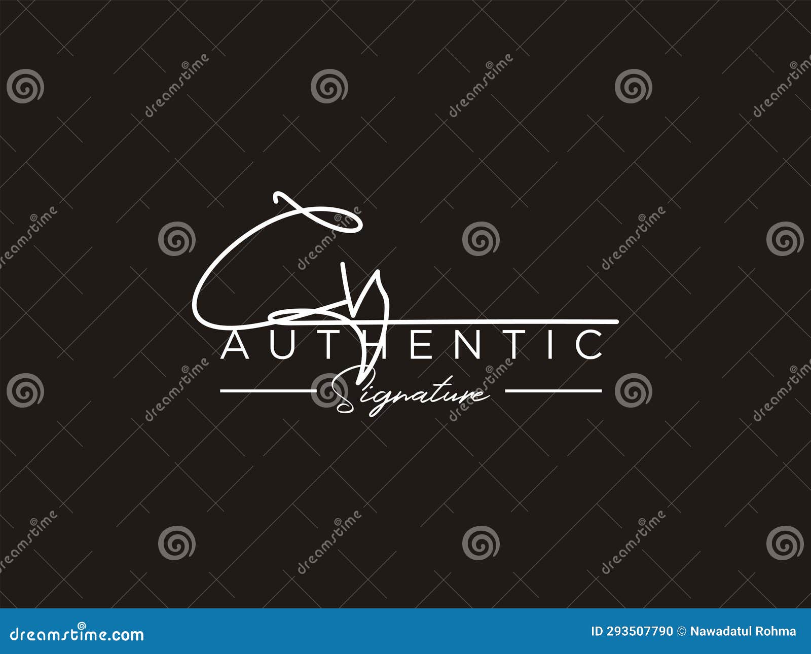 Letter CV Signature Logo Template Vector Stock Vector - Illustration of ...