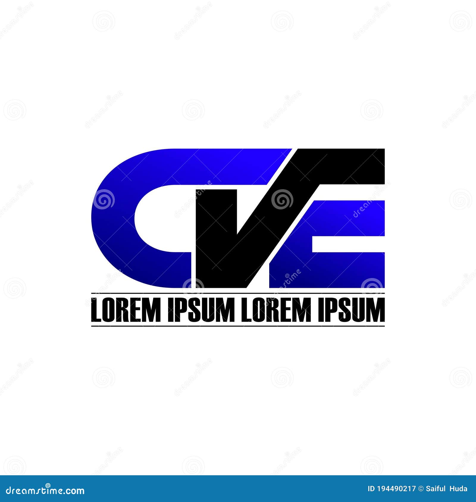 Letter CVE Simple Monogram Logo Icon Design. Stock Vector ...