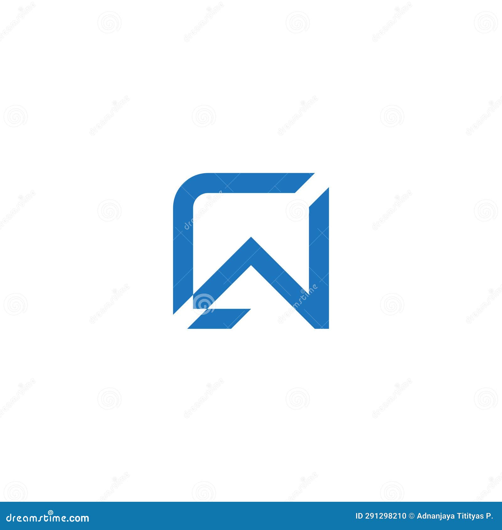 Letter Cw Abstract Simple Geometric Arrow Logo Vector Stock Vector ...