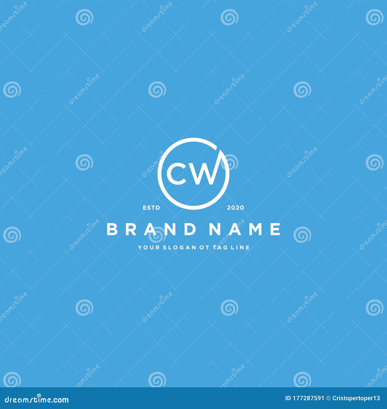 Letter CW Logo Design Vector Stock Vector - Illustration of finance ...