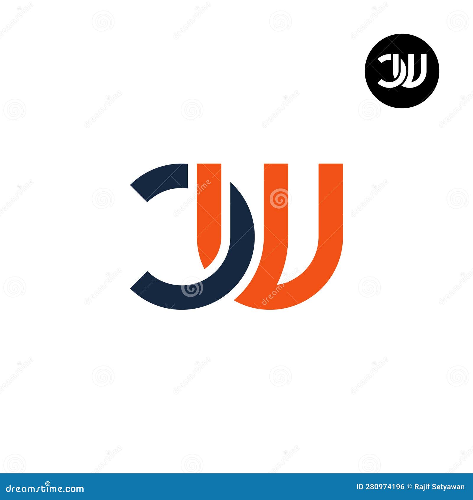 Letter CW Monogram Logo Design Stock Vector - Illustration of exclusive ...