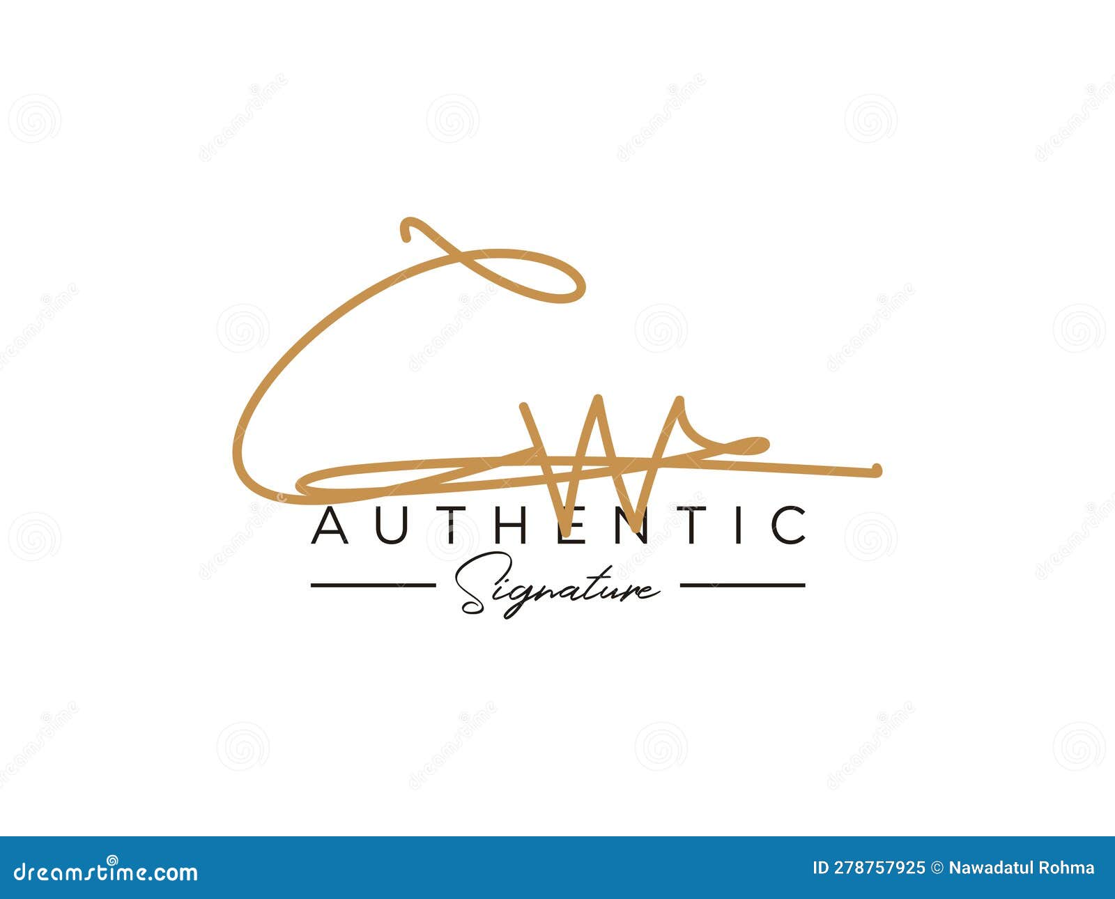 Letter CW Signature Logo Template Vector Stock Vector - Illustration of ...