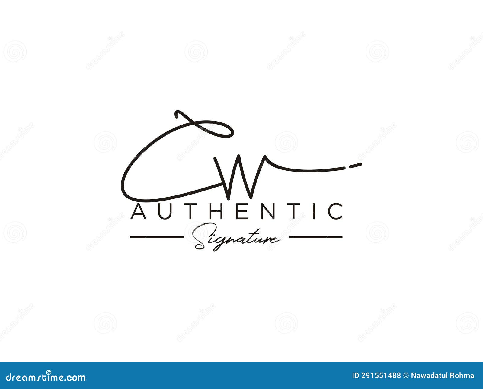 Letter CW Signature Logo Template Vector Stock Vector - Illustration of ...