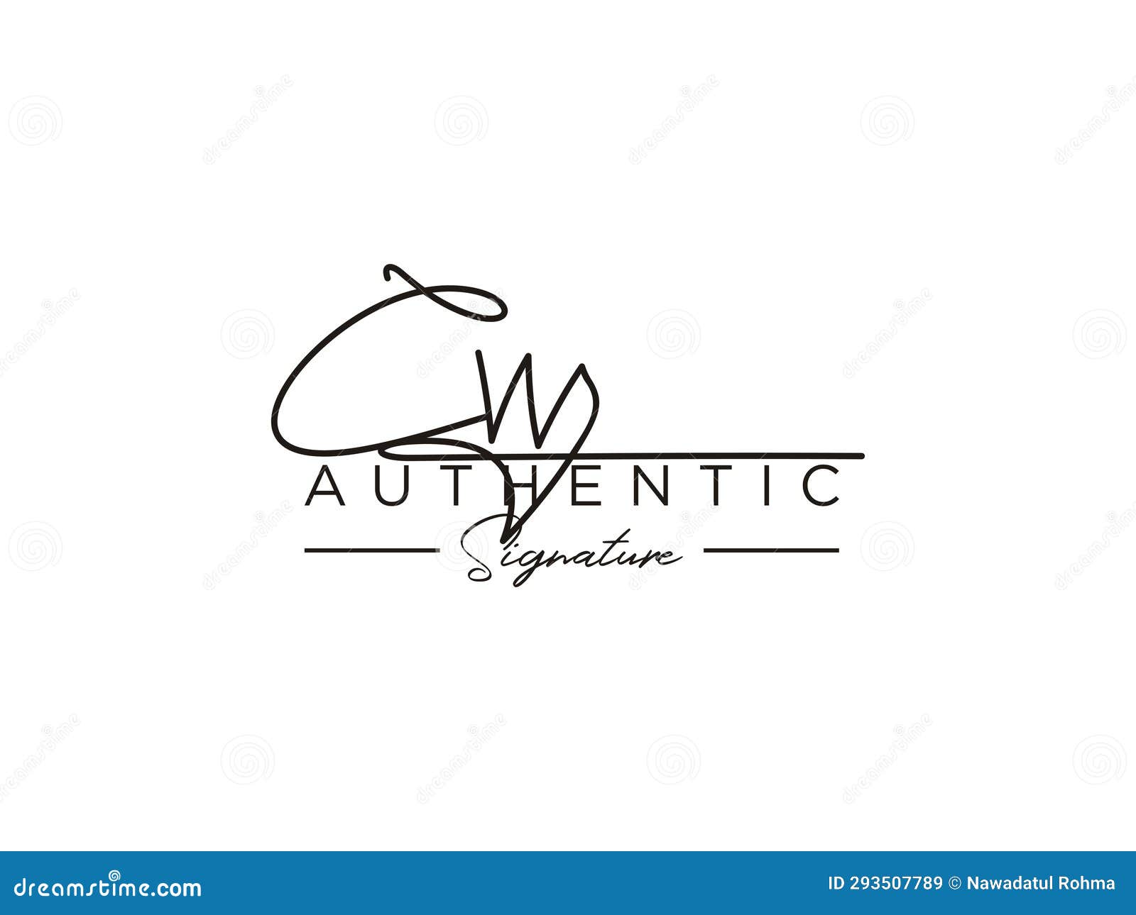 Letter CW Signature Logo Template Vector Stock Vector - Illustration of ...