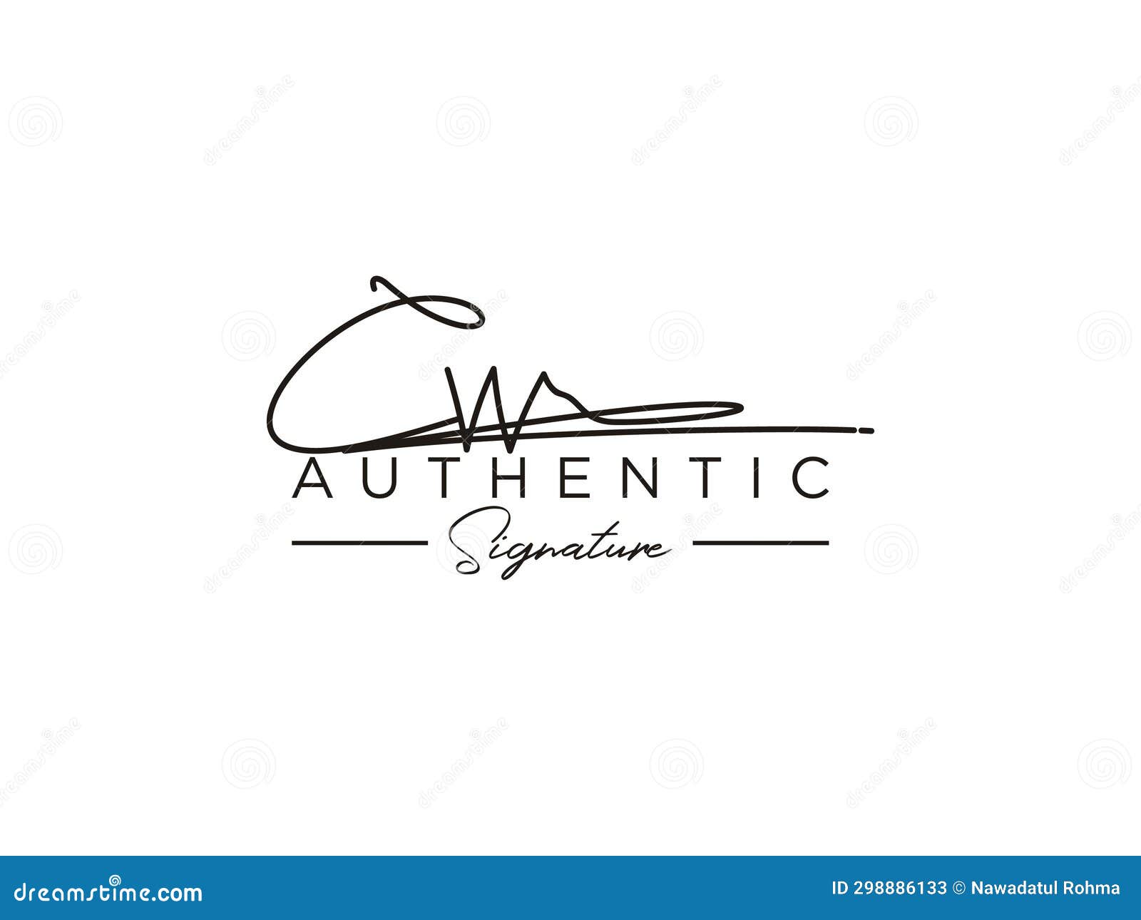 Letter CW Signature Logo Template Vector Stock Vector - Illustration of ...