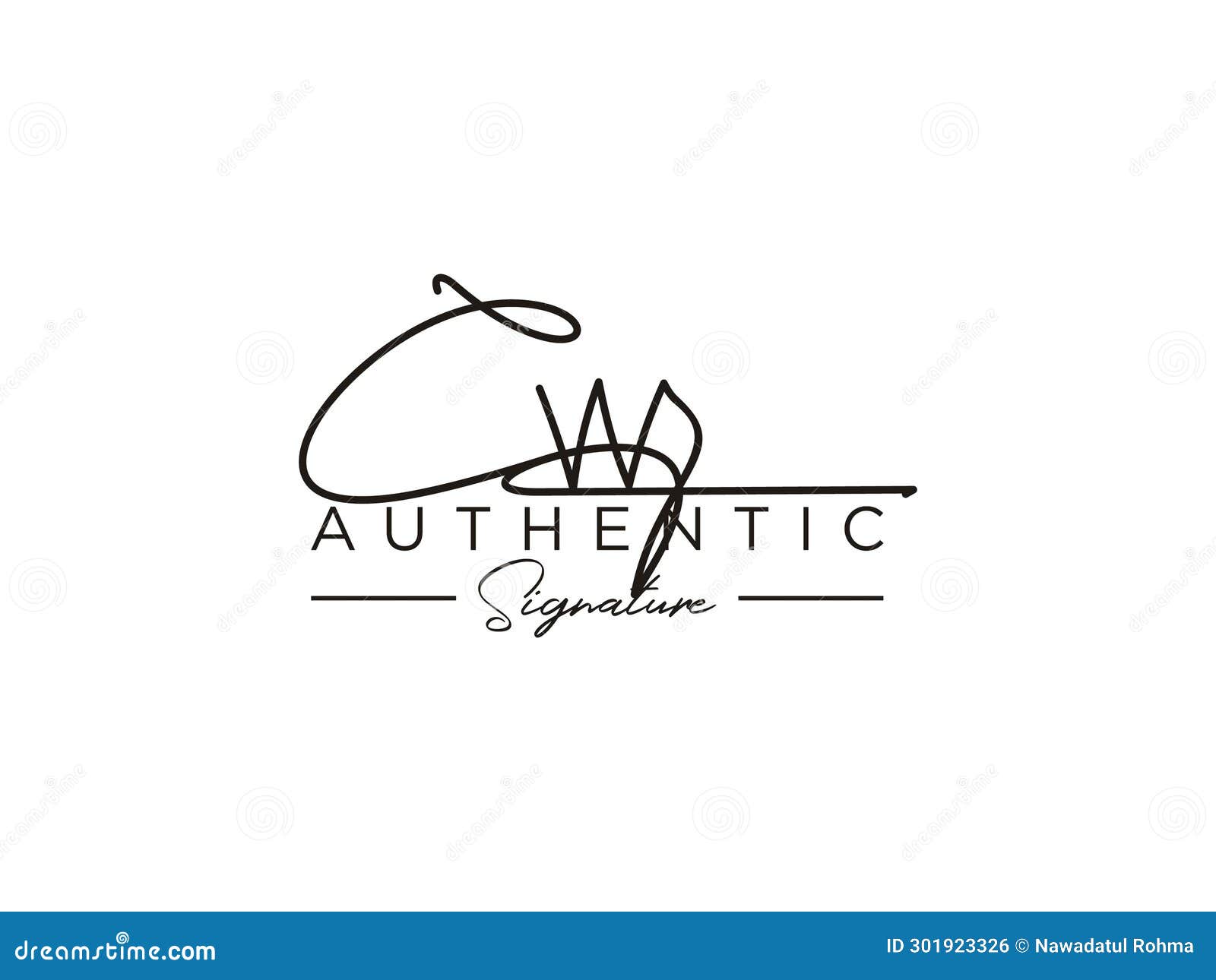 Letter CW Signature Logo Template Vector Stock Vector - Illustration of ...