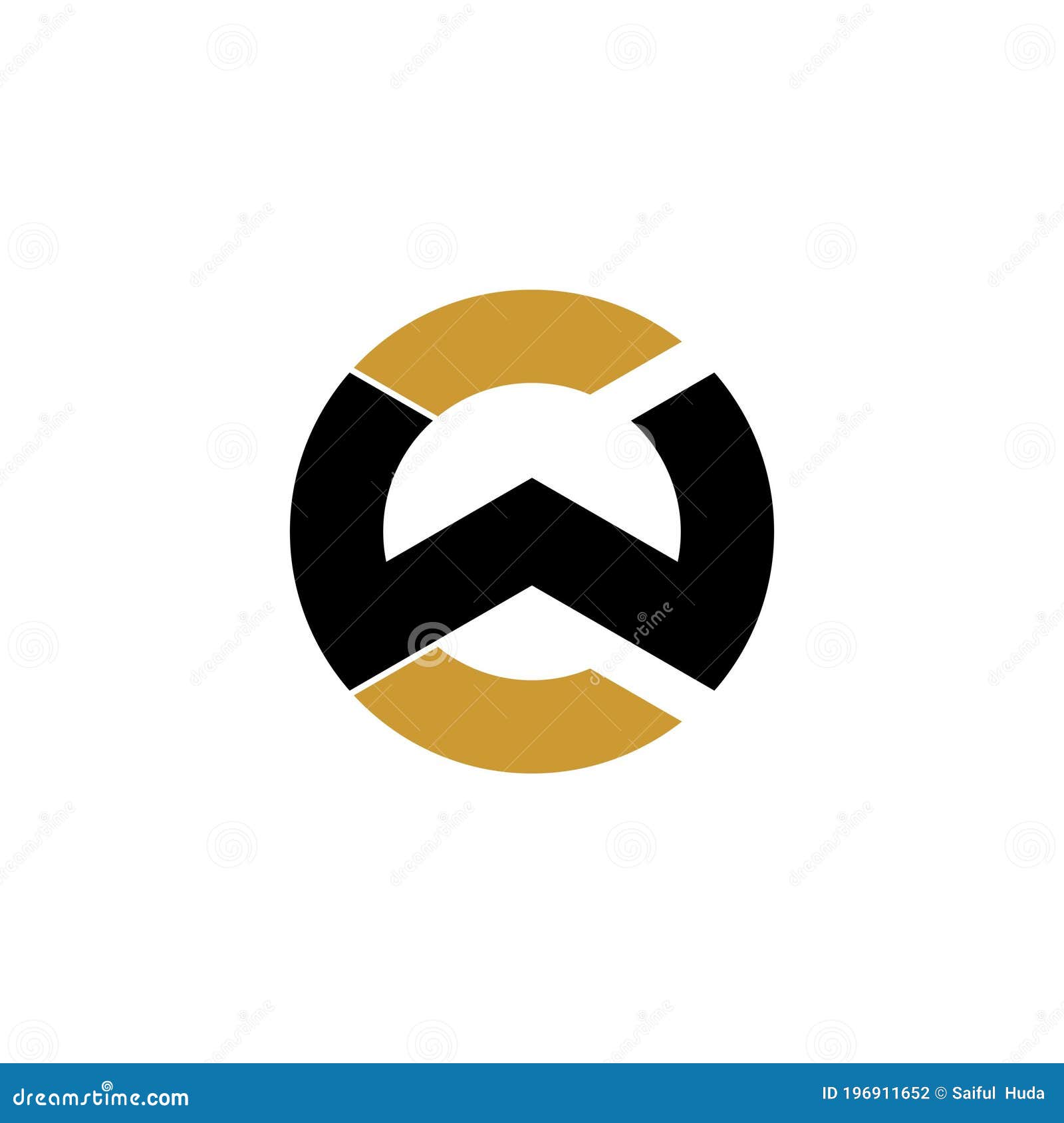 Letter CW Simple Monogram Logo Icon Design. Stock Vector - Illustration ...