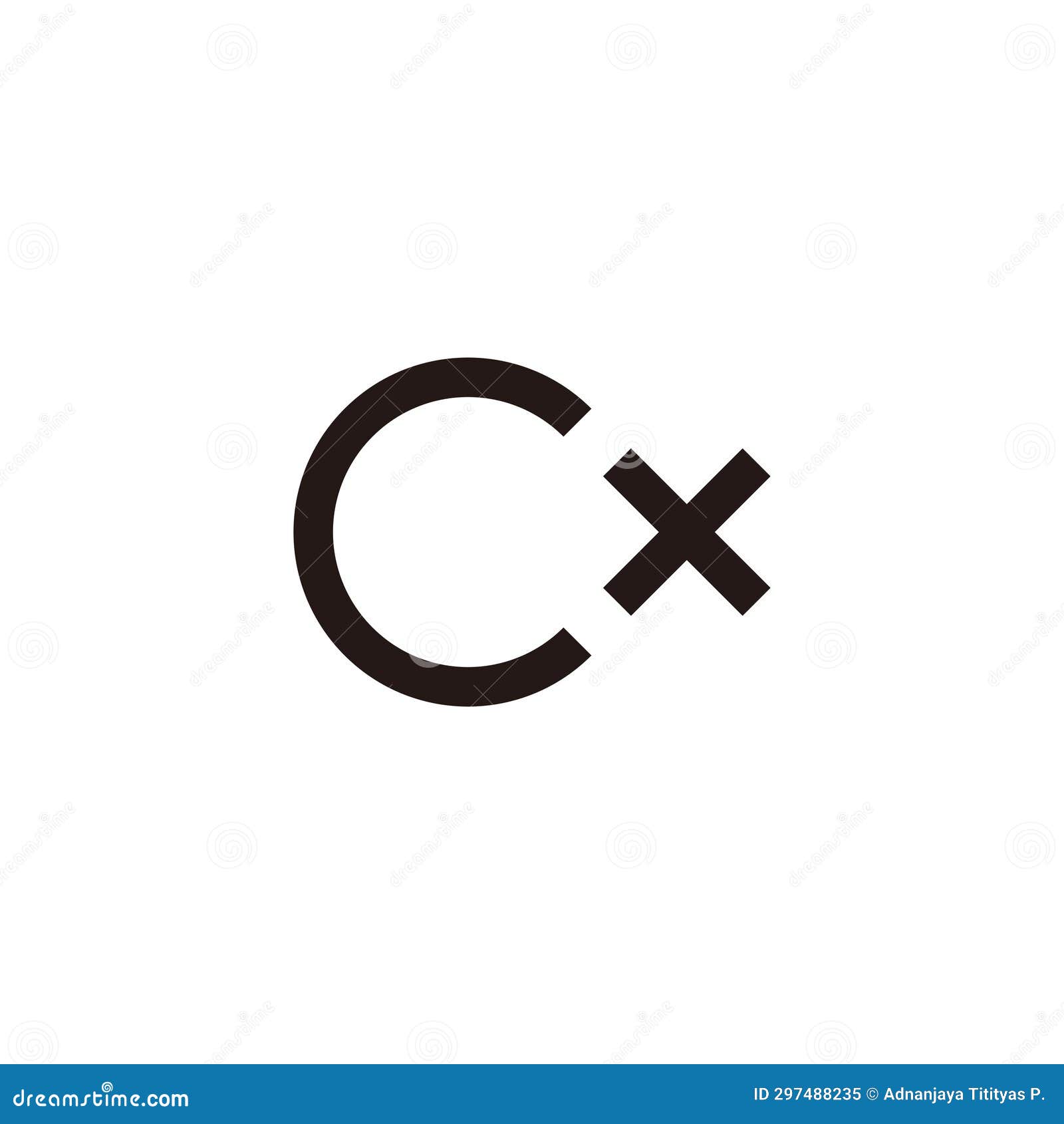 Letter Cx Simple Geometric Line Logo Vector Stock Vector - Illustration ...