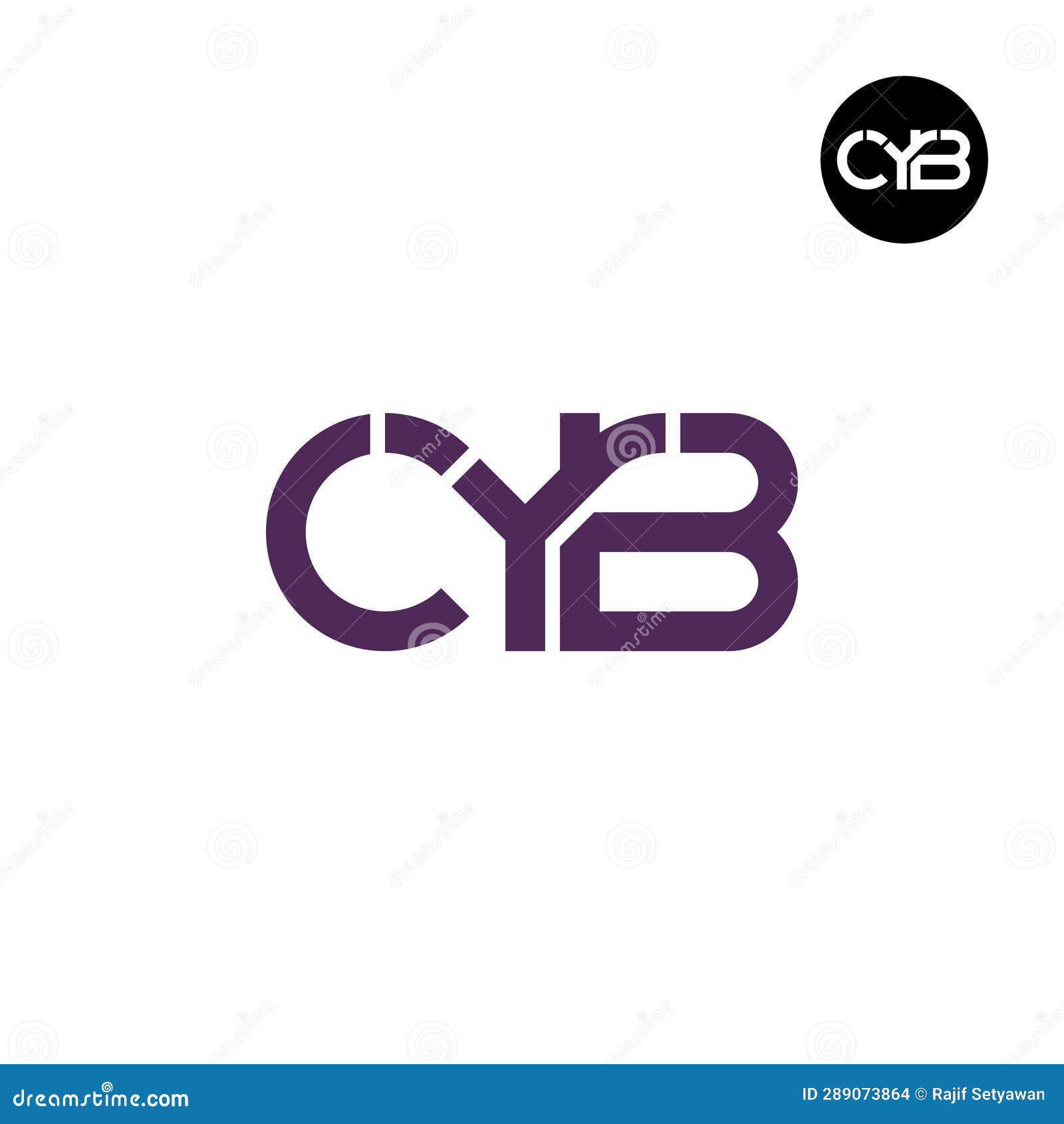 Letter CYB Monogram Logo Design Stock Vector - Illustration of ...