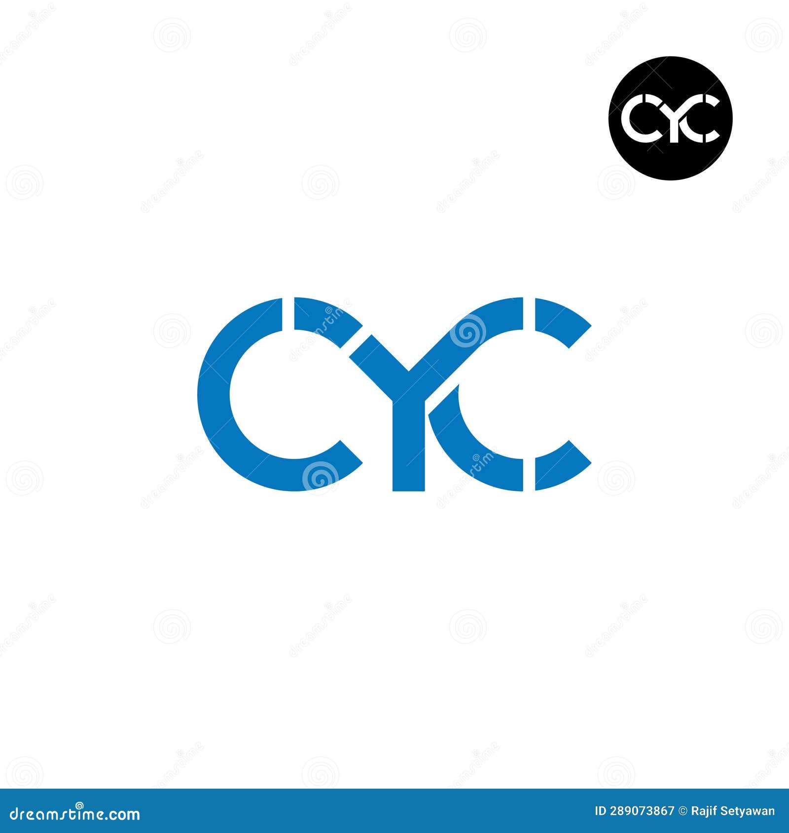 Letter CYC Monogram Logo Design Stock Vector - Illustration of monogram ...
