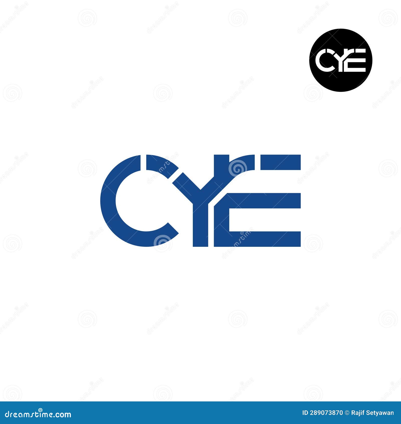 Letter CYE Monogram Logo Design Stock Illustration - Illustration of ...