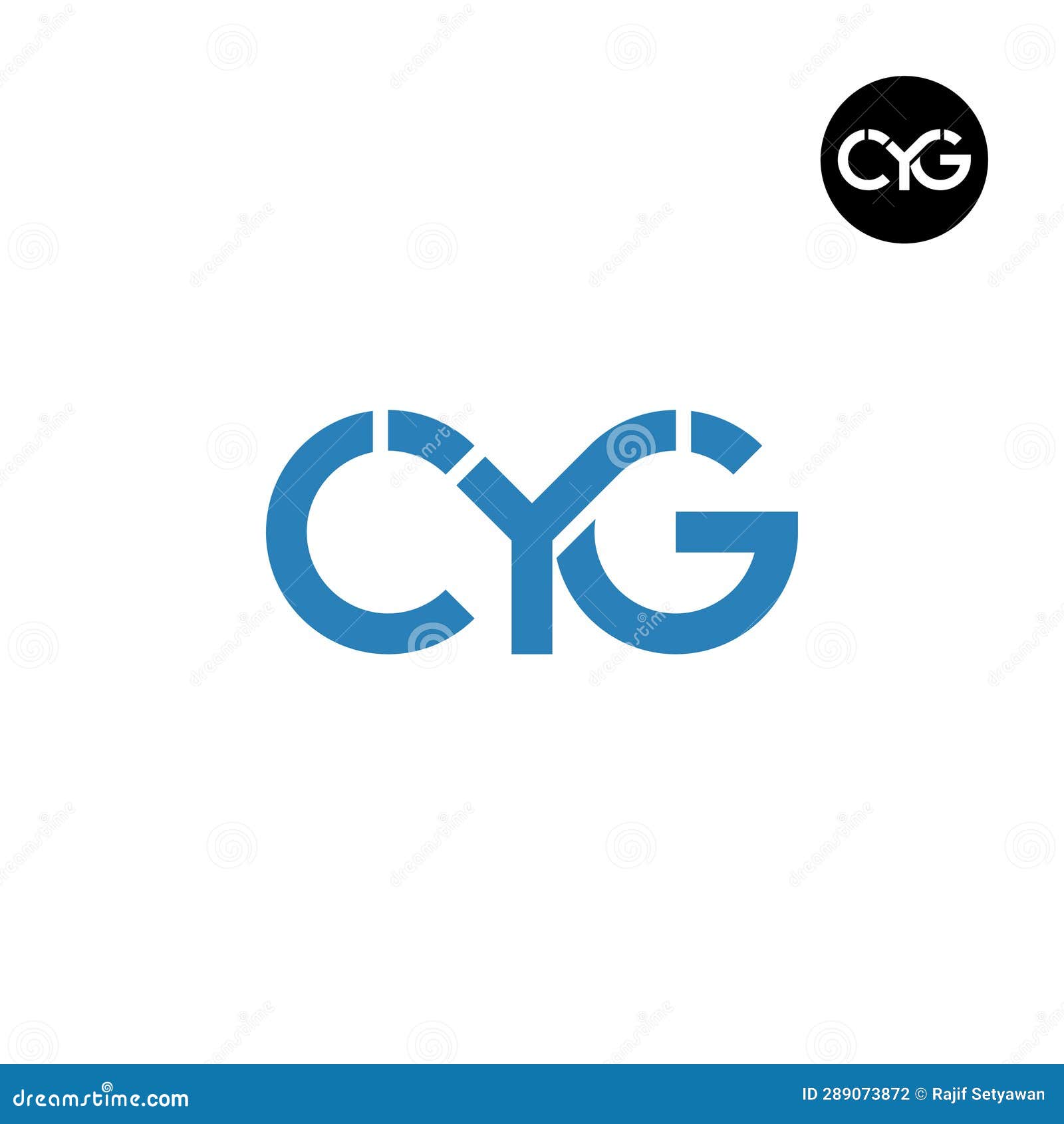 Letter CYG Monogram Logo Design Stock Vector - Illustration of name ...