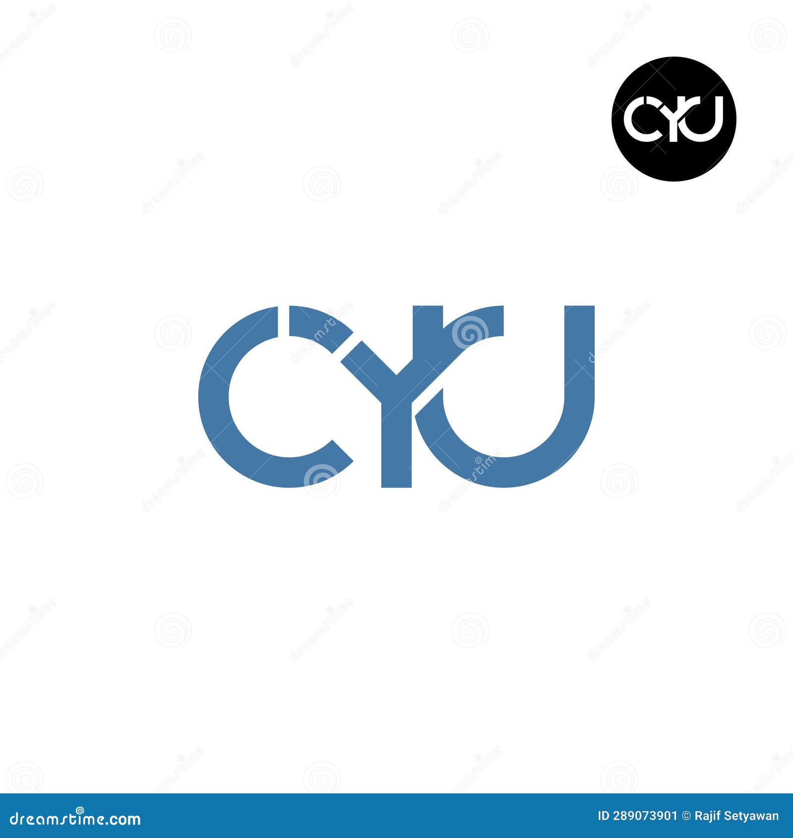 Letter CYU Monogram Logo Design Stock Vector - Illustration of logos ...