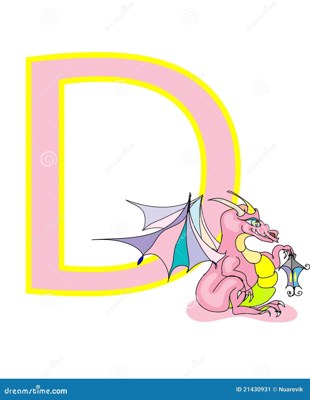Letter D stock illustration. Illustration of cartoon - 21430931