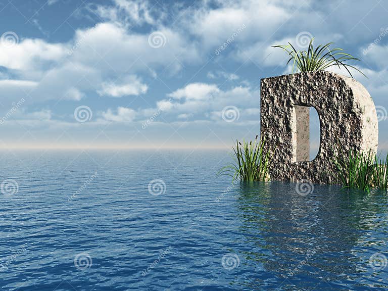 Letter D stock illustration. Illustration of writing, blue - 8335405