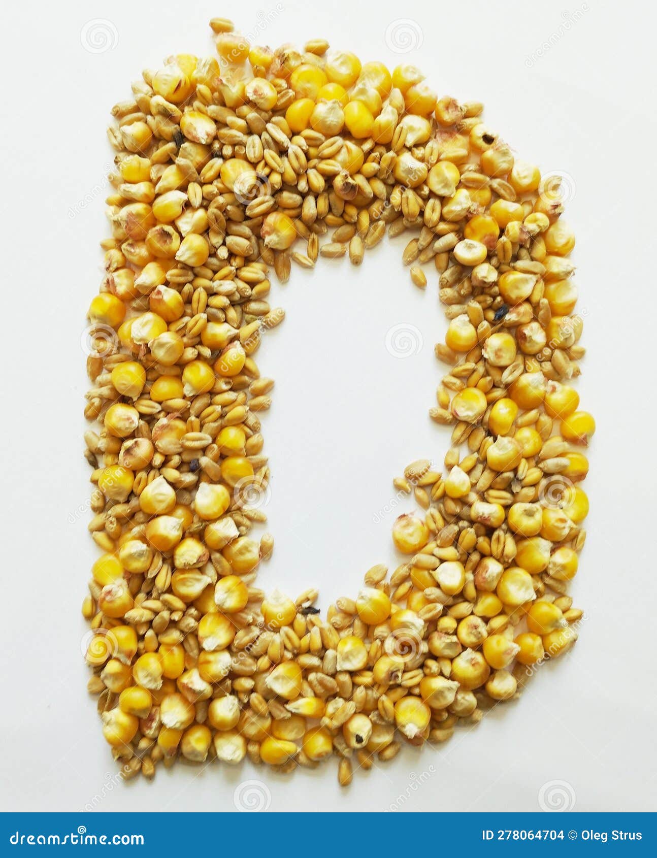 Letter D of the Alphabet is Made of Wheat and Corn Grains Stock Photo ...