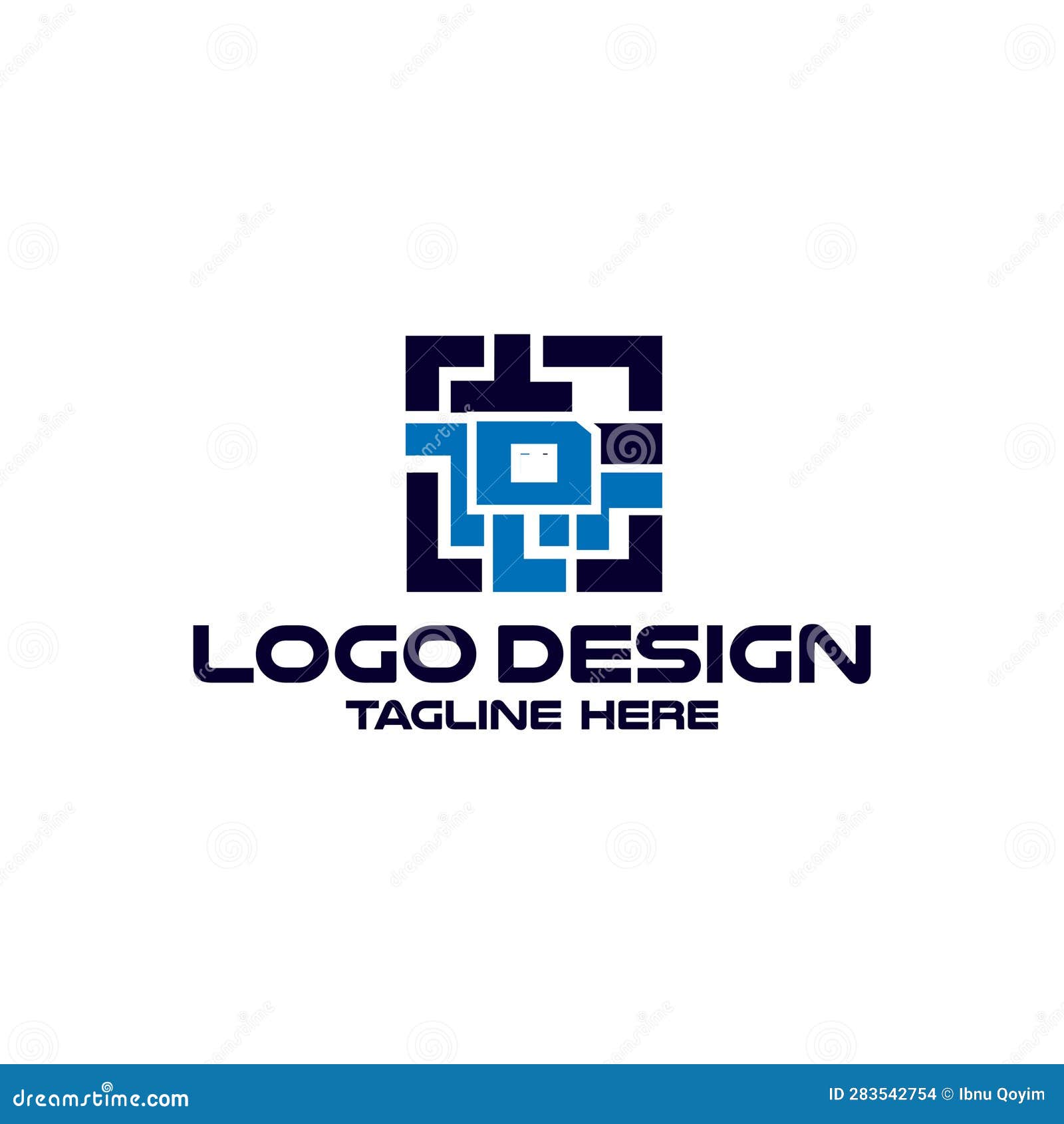 Letter D with Barqode Technology Logo Design Vector Stock Vector ...